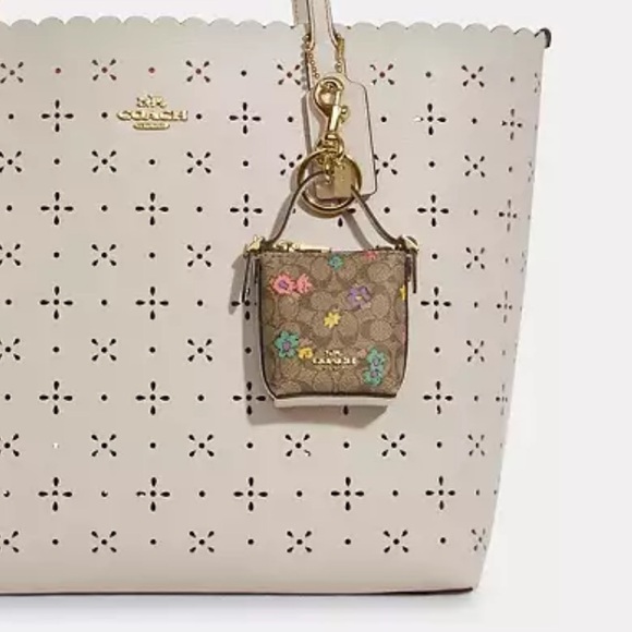 Coach | Accessories | Coach Mini Val Duffle Bag Charm In Signature ...